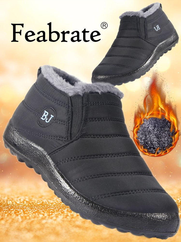 Ботинки полуботинки Женский Feabrate черный, размер 37 Зима Без застёжки Без каблука купить c ...