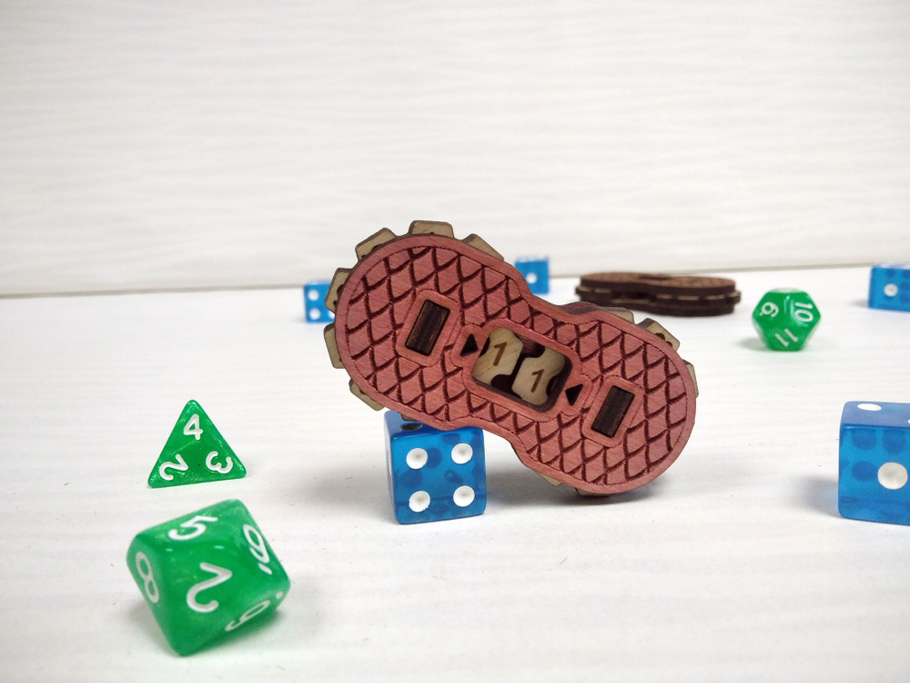 Счетчик для настольных игр и варгеймов двойной красный / Счетчик очков ...