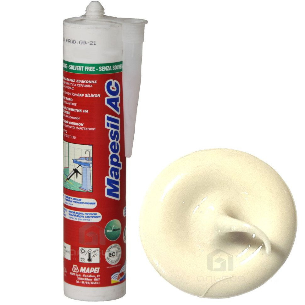 Герметик силиконовый Mapei Mapesil AC №130 жасмин, 310 мл купить на ...