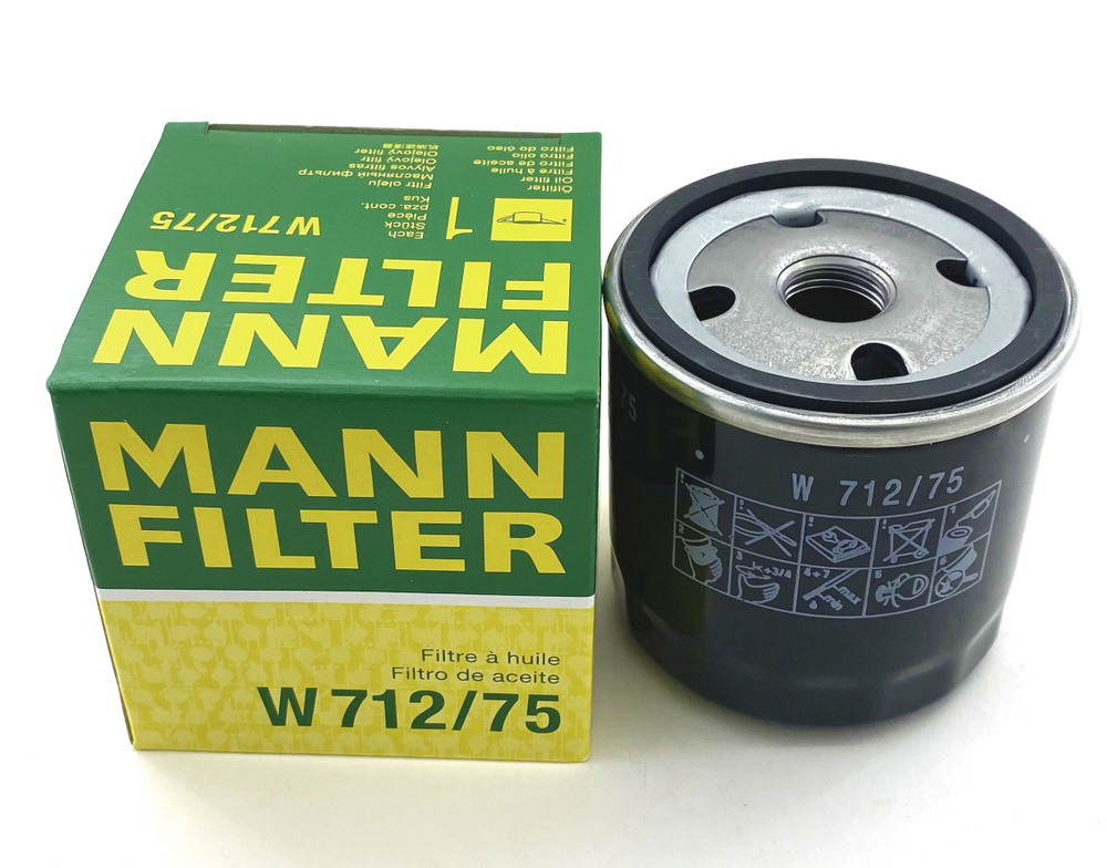 Фильтр масляный MANN FILTER W 712/75 - купить по выгодным ценам в интернет-магазине OZON (895036373)