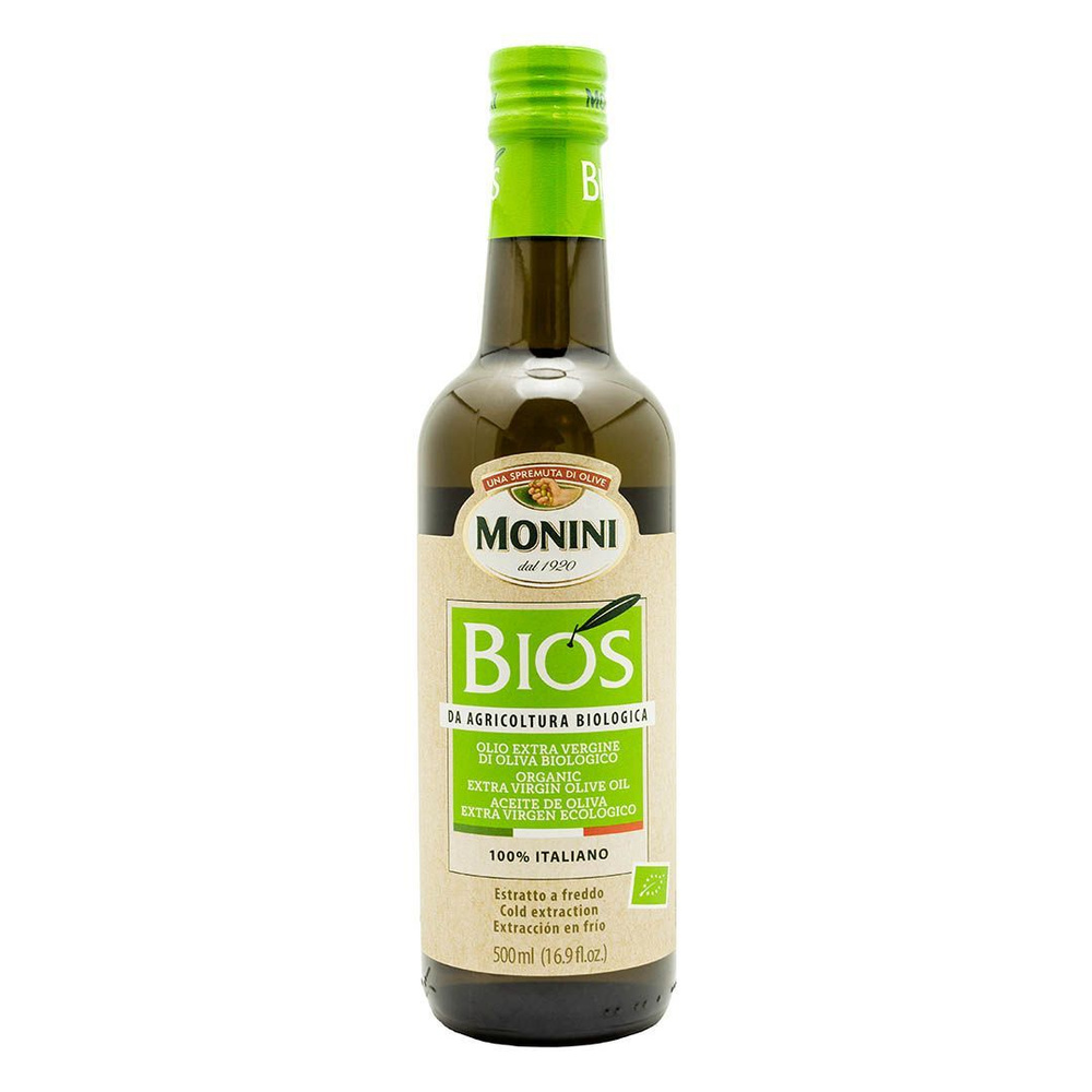 Масло оливковое Monini Bios premium Extra Virgin нерафинированное ...