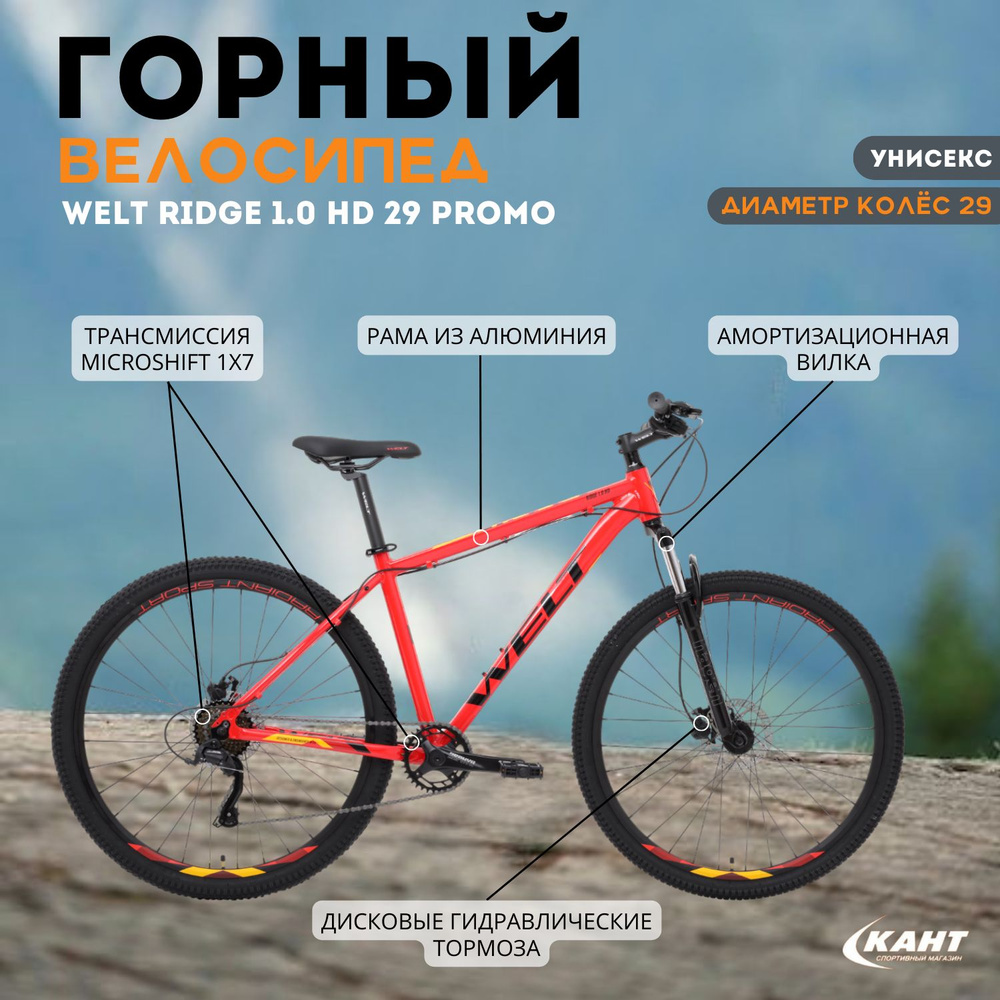 Горный спортивный Велосипед Welt Cycle Ridge 1.0 Hd 29 Promo, 2023 ...