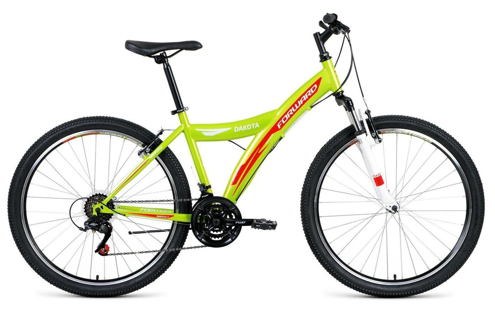 Велосипед FORWARD DAKOTA 26" 2.0 зеленый/красный - купить по выгодной ...