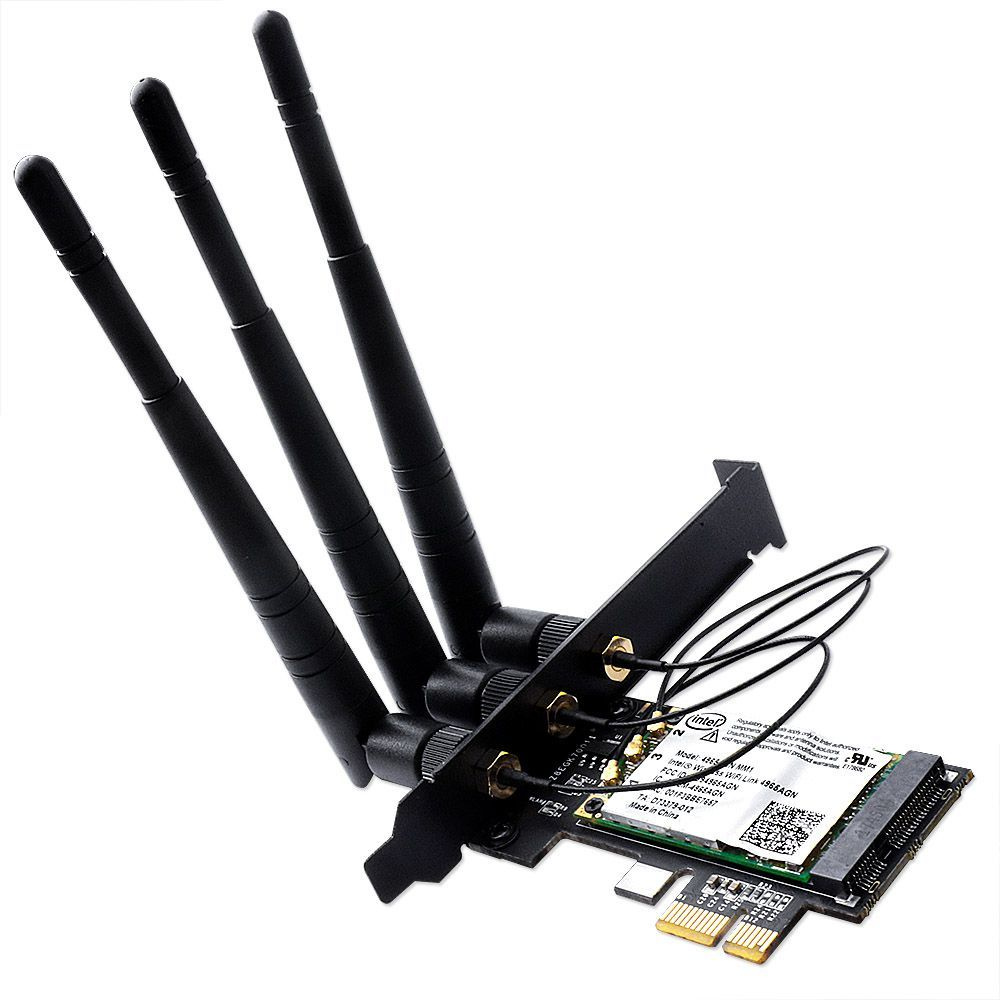 Сетевая карта 300 М PCI-E 1X 16X Настольный компьютер 2,4 / 5 ГГц Intel ...