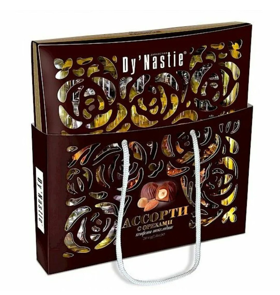 Конфеты "Dy'Nastie" Династия АССОРТИ с орехами, 210 г., подарочная ...