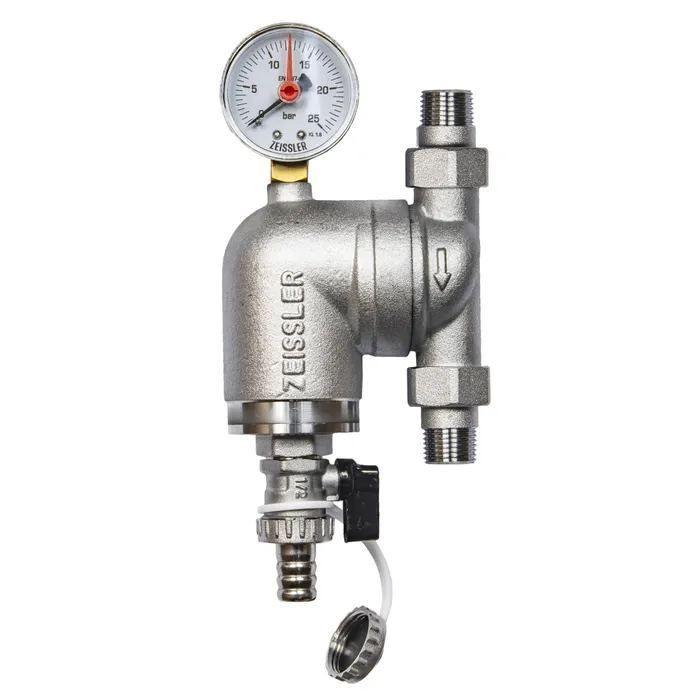 Фильтр с поворотным соединением, с манометром, присоединение - американки 1/2 ZESSLER артикул ...