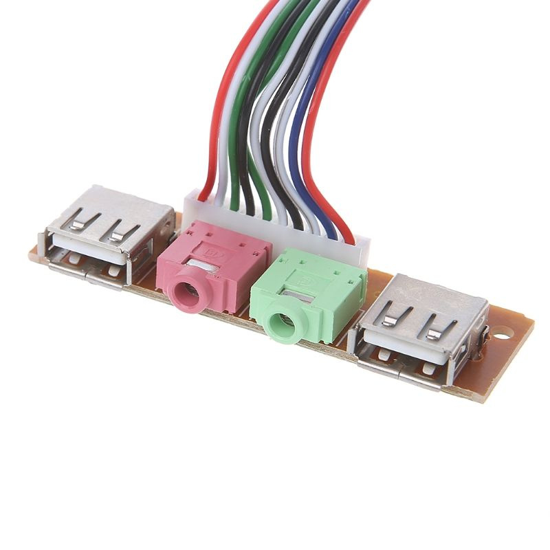 USB-порт, микрофонный кабель для наушников, 2 ПК, корпус компьютера, 6 ...