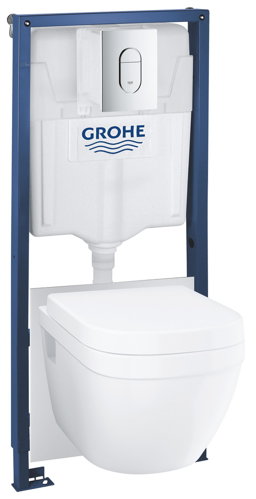 Система инсталляции, GROHE Solido, QuickFix, набор 5 в 1 с подвесным ...