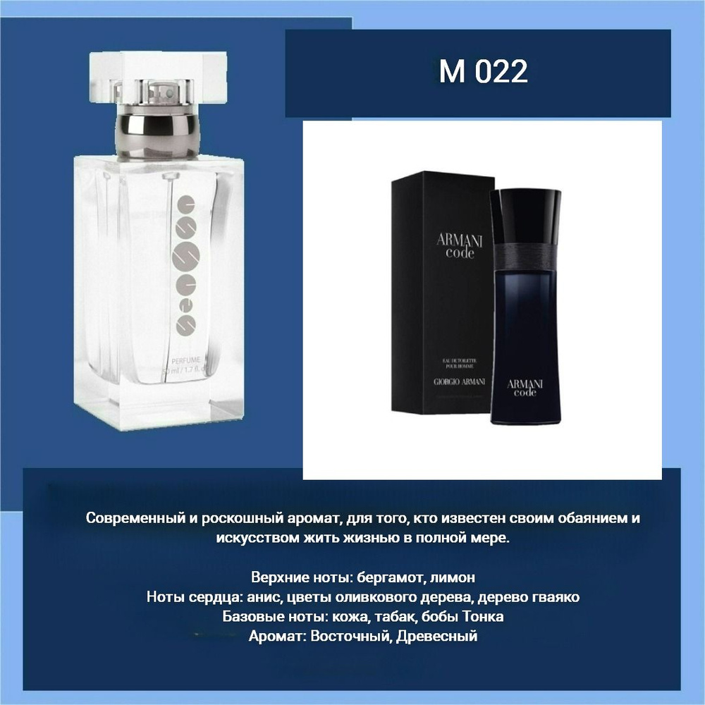 Essens Духи мужские по мотивам Code 50 мл, Парфюмерия для мужчин купить ...
