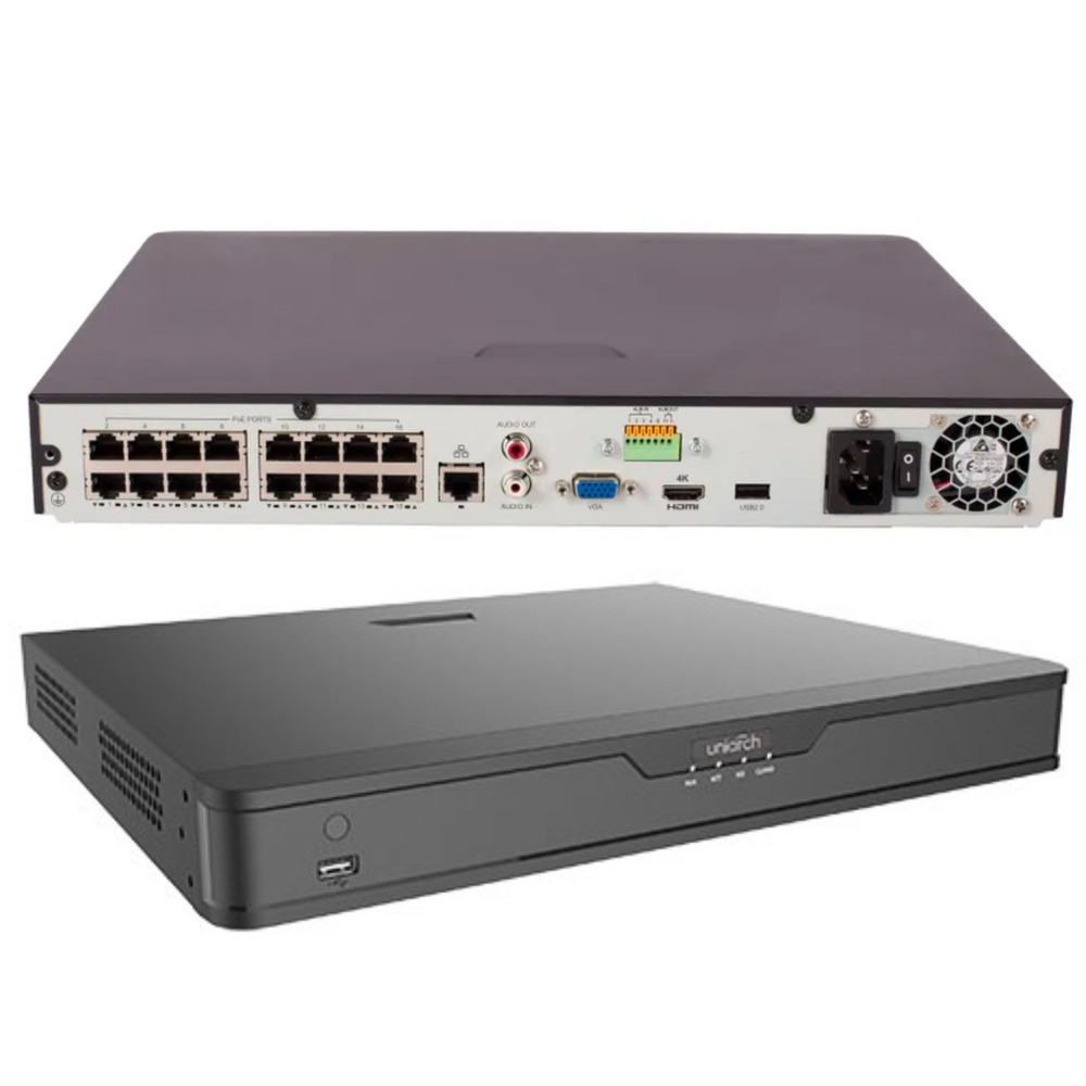 Uniarch NVR-216S2-P16 - видеорегистратор для камер видеонаблюдения IP ...