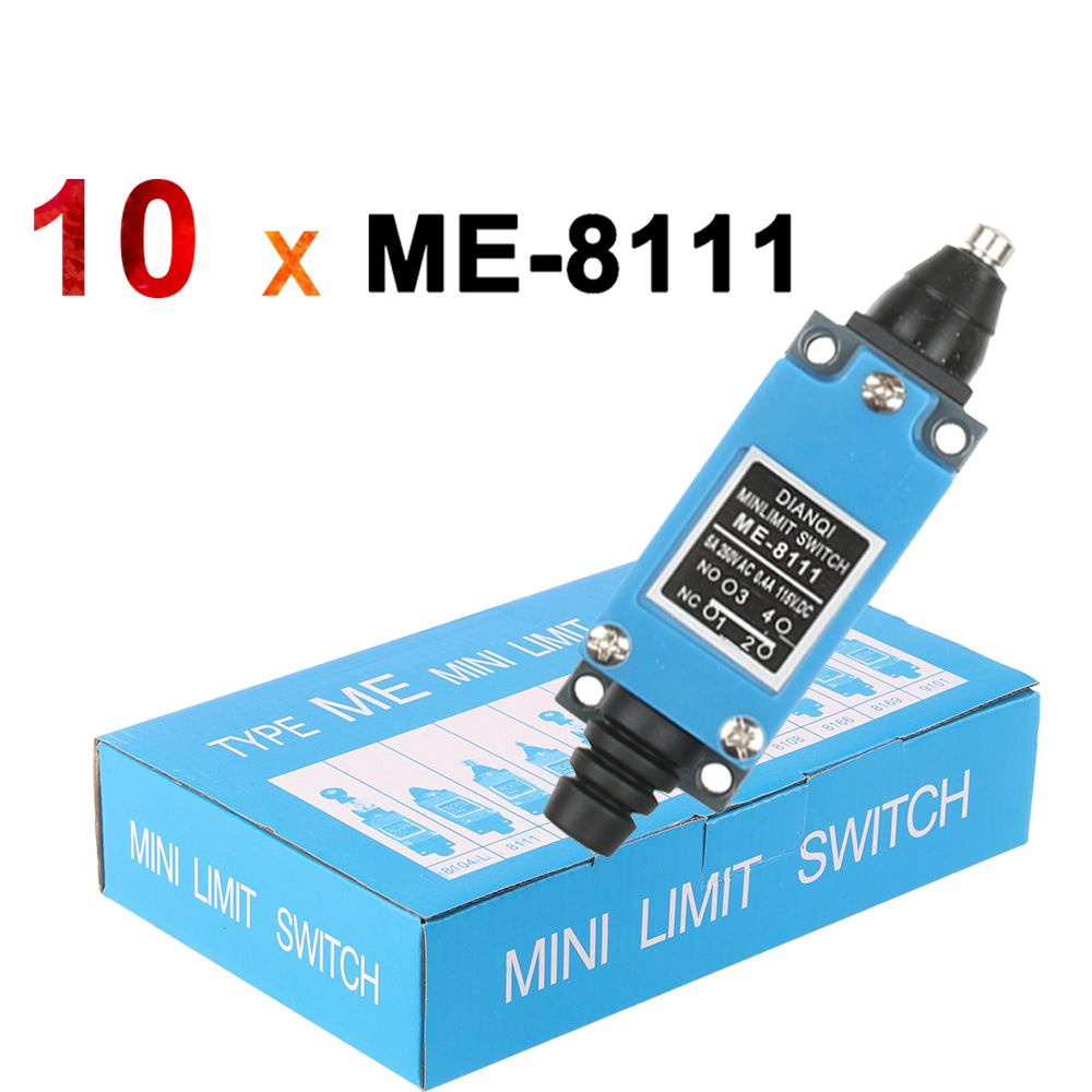 Комплект из 10 концевых выключателей ME-8111, регулируемый ролик, мини ...