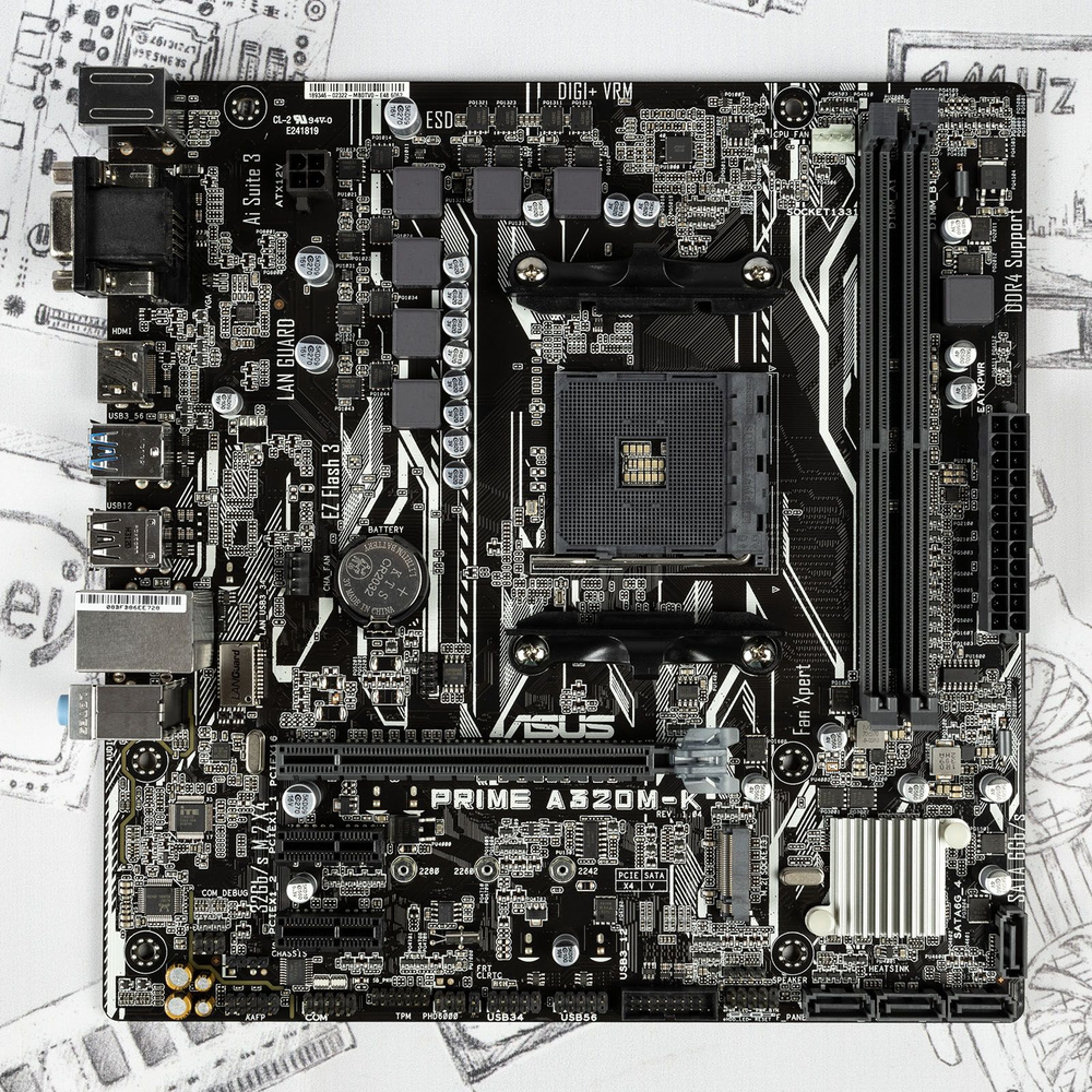 Материнская плата ASUS ASUS PRIME A320M-K купить по низкой цене с ...