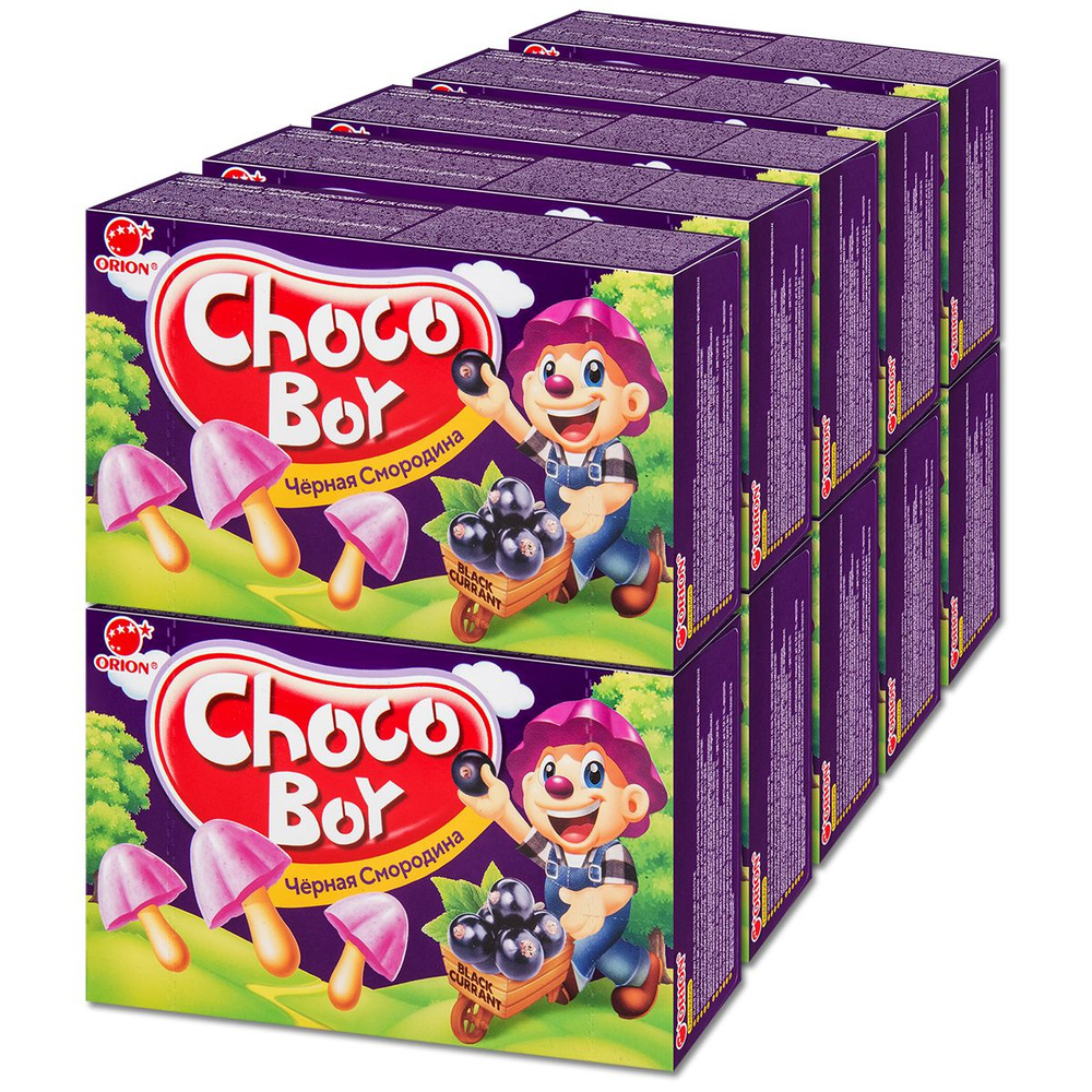 Печенье грибочки шоколадные ORION "Choco Boy" Черная смородина, 45 г ...