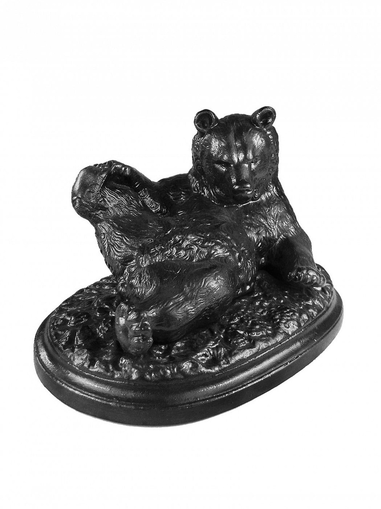 Пресс-папье Медвежонок валяющийся, Каслинское чугунное литьё купить по ...