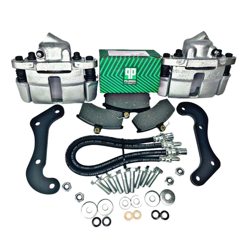 Установочный комплект суппортов в сборе с колодками 2108 для Лада Нива 4х4, 2121, 21213, 21214 ...