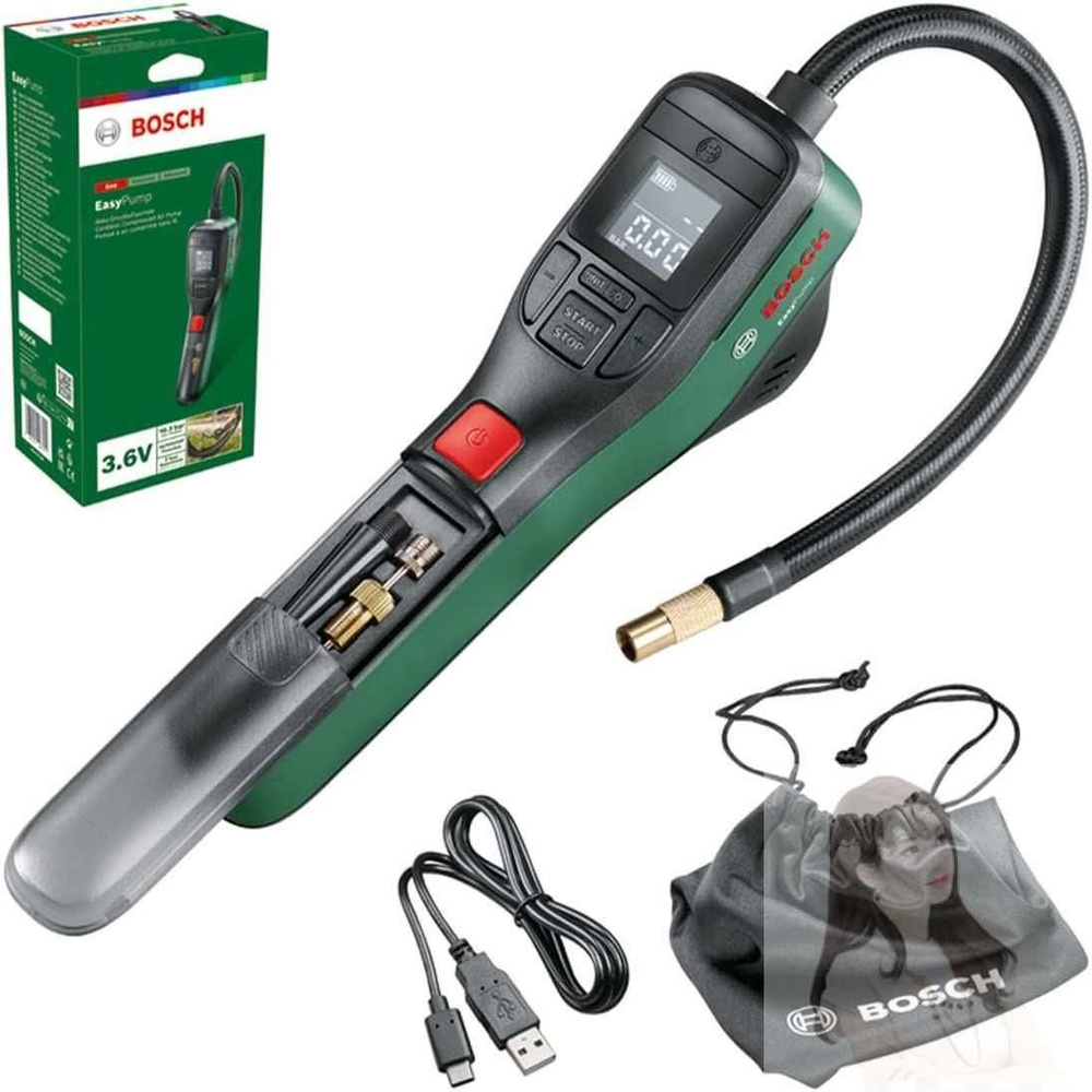 Аккумуляторный насос Bosch EasyPump, 0603947000 BSCH-0603947000 для шин ...