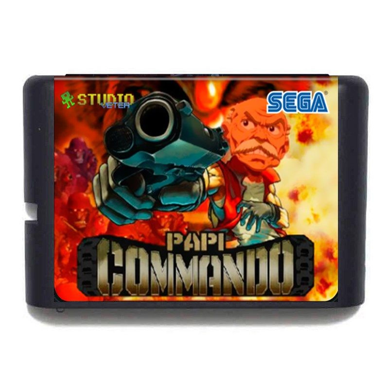 Papi Commando Sega Genesis Game Card Mega Drive System Игровые ...