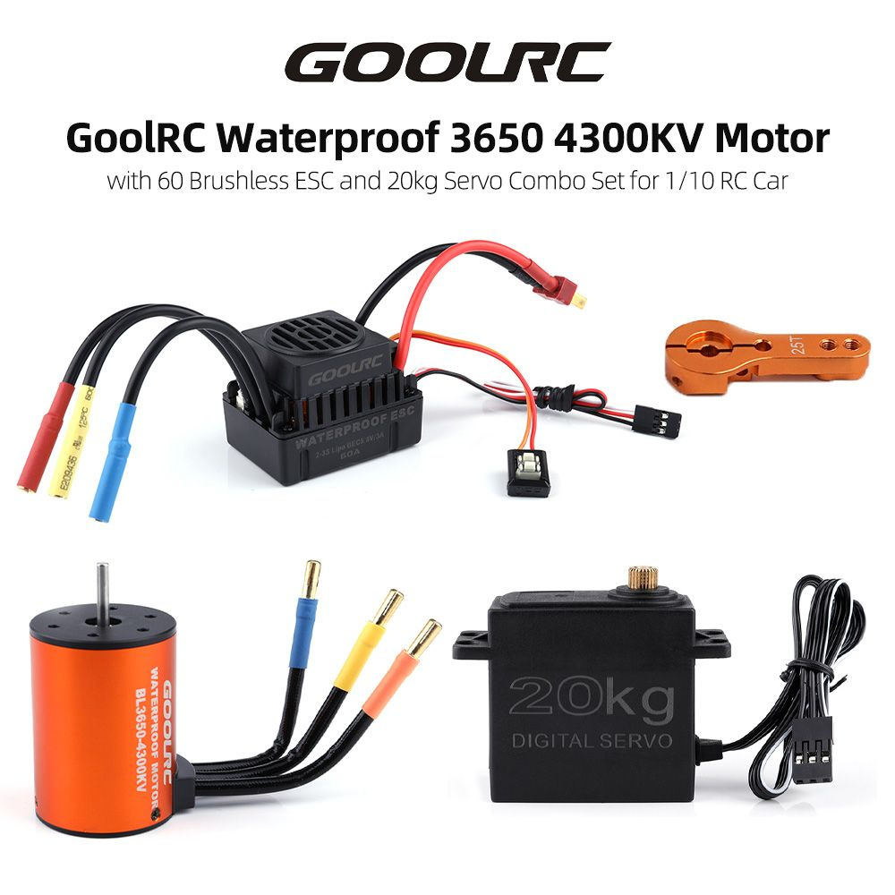 GoolRC Combo Set 3650 4300KV Motor 60 Бесщеточный ESC 20-килограммовый ...