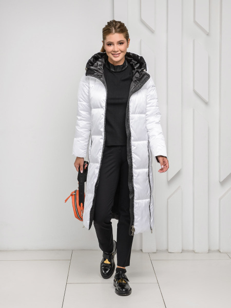 Пуховик Женский Elfina белый Полиэстер, размер 50 Зима Изософт Китай купить c доставкой на OZON ...