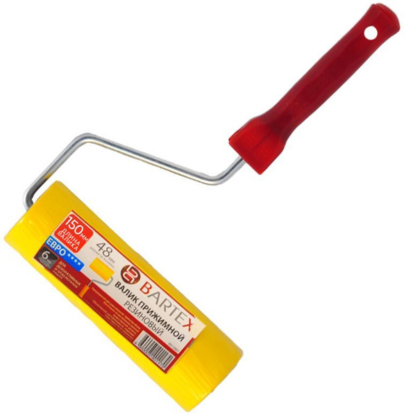 Валик прижимной для обоев, Bartex, резиновый, 150 мм, с бюгелем купить на OZON по низкой цене ...