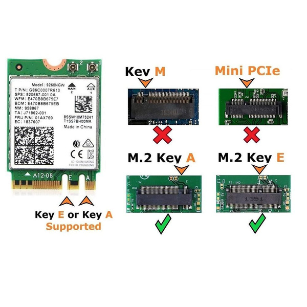НОВЫЙ Беспроводной адаптер 9260NGW IEEE 802.11ac Bluetooth 5.0 Wi-Fi ...