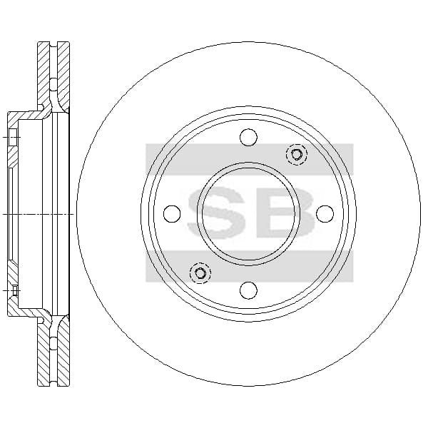 Диск тормозной передний для Hyundai Matrix 2001-2008, Хендай Матрикс ...