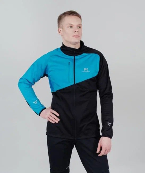 Костюм спортивный Мужской NORDSKI Спортивный синий, черный, размер 50 Softshell, Breathable ...