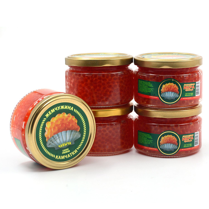 Икра красная, Чавыча 220г *5 штук, "Жемчужина камчатки" ПРЕМИУМ, в ...