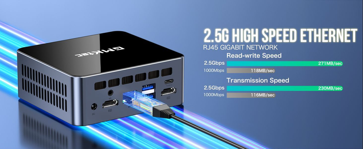 GMKtec Мини-ПК M2 (Intel Core i7-11390H, RAM 16 ГБ, Intel Iris Xe Graphics, Windows 10 Pro ...