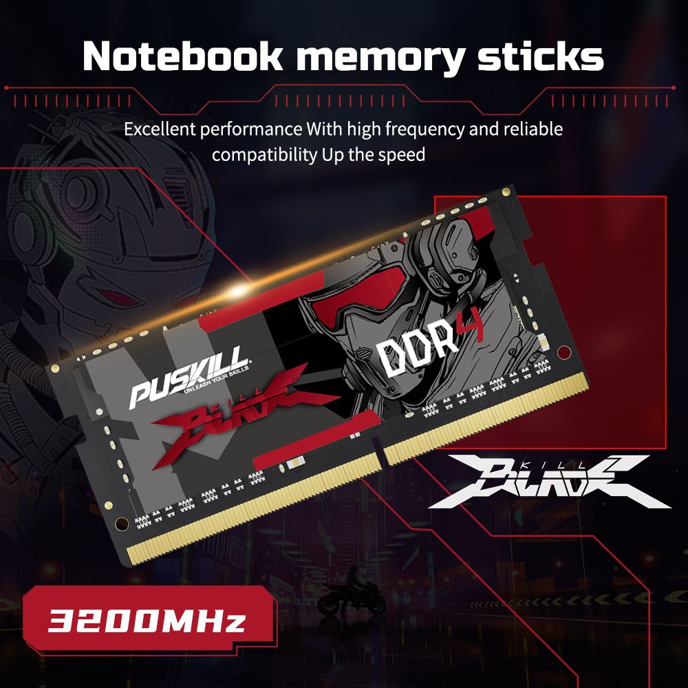 Модуль оперативной памяти PUSKILL DDR4 Notebook Memory 1x32 ГБ ...