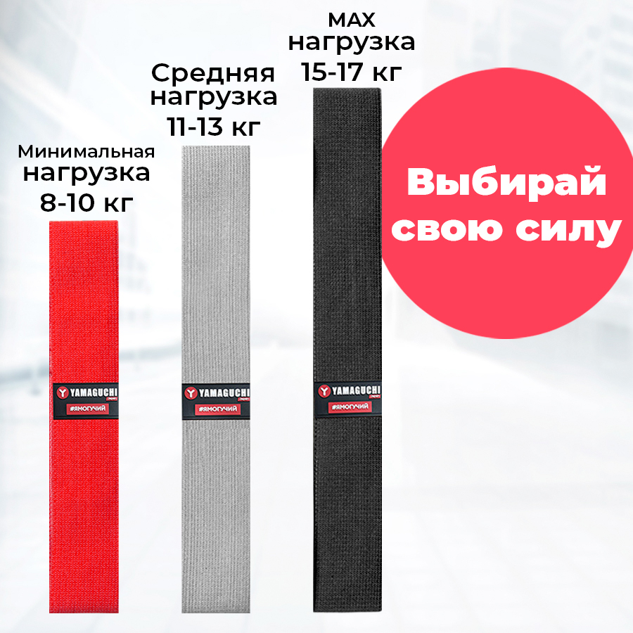 Фитнес-резинка Yamaguchi Ткань, 17 кг, 3 шт купить по низкой цене с доставкой в интернет ...