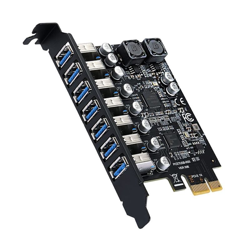 Адаптер USB 32 Pci Express PCI E на 7 портов USB3 Gen1 Карта расширения ...