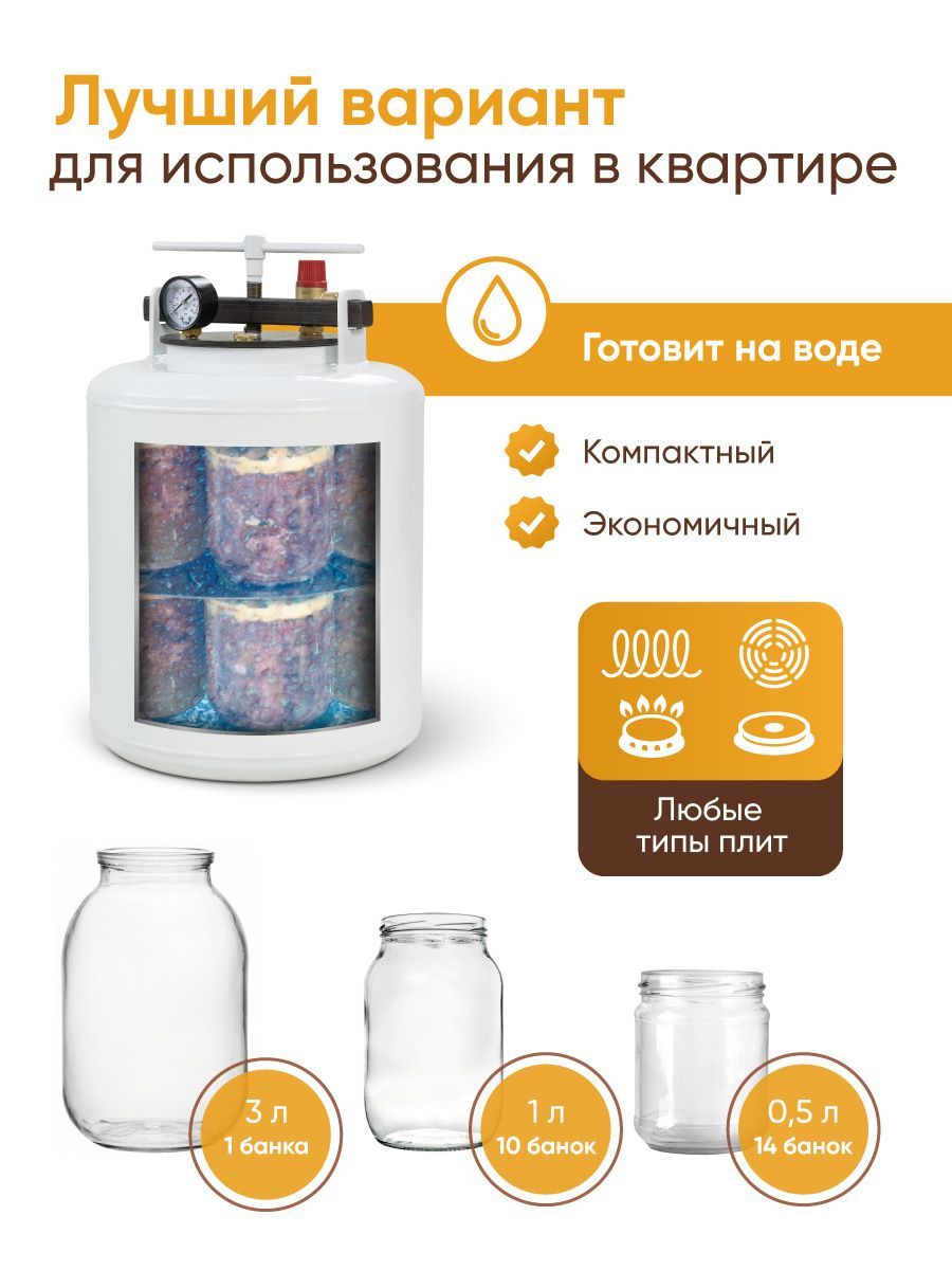 Автоклав домашний для консервирования Белорусский Подарок 24 л - купить ...