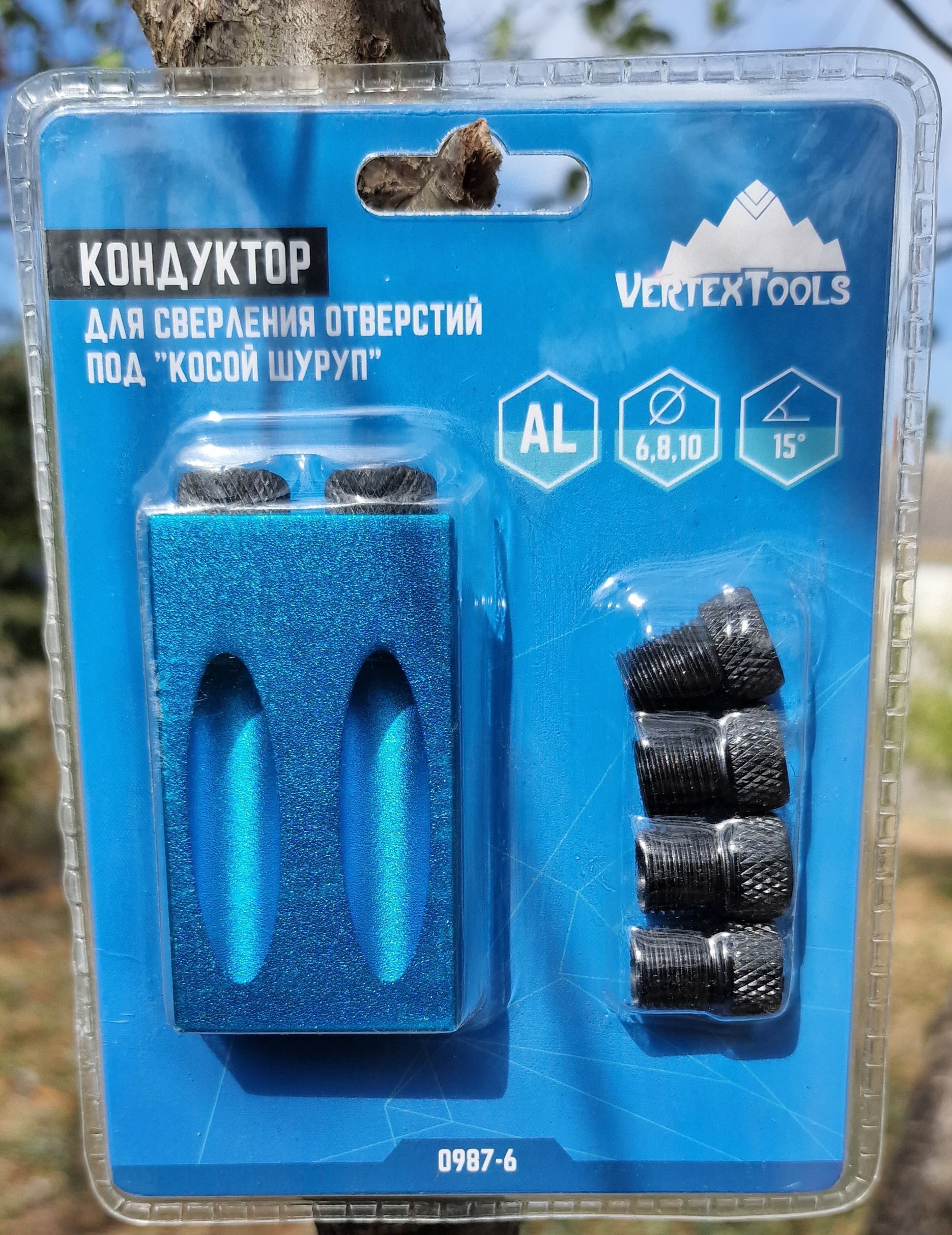 Кондуктор для сверления отверстий под "косой шуруп" 6,8,10мм 0987 ...