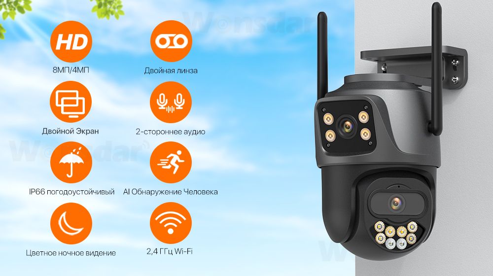 Камера видеонаблюдения Wonsdar XM66 3840×2160 4K - купить по низким ...
