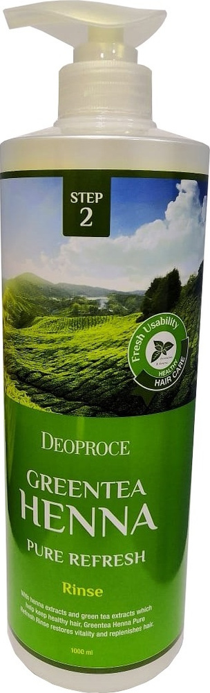 Deoproce Бальзам-ополаскиватель с зеленым чаем и хной Green tea henna ...