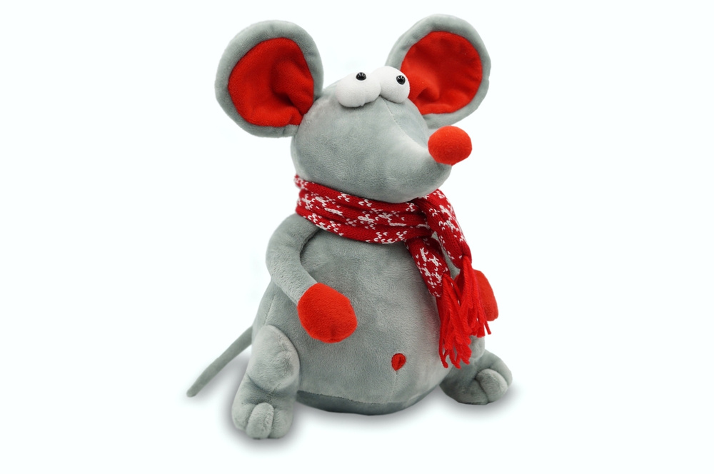 Мягкая игрушка Мышка с шарфиком, 30 см - купить с доставкой по выгодным ...
