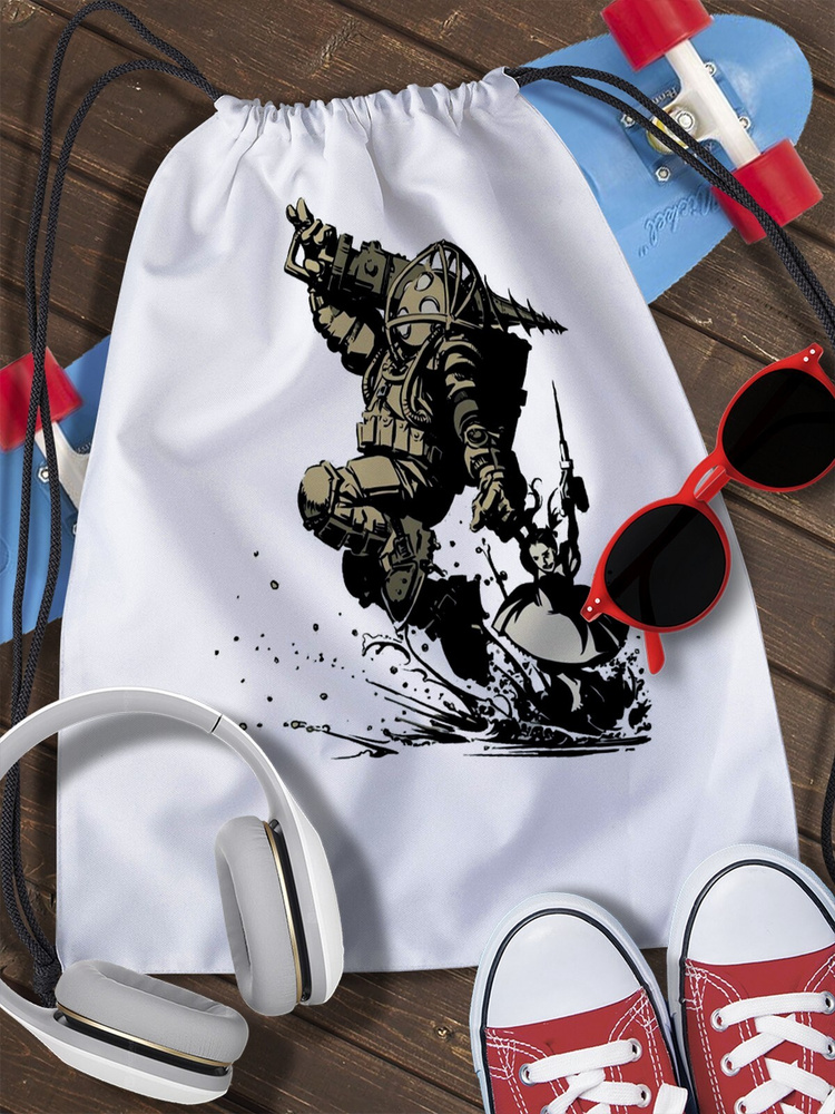 Мешок для сменной обуви BioShock (биошок, игра, crysis, mass effect ...