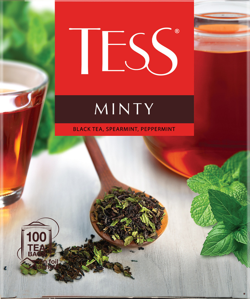 Чай в пакетиках чёрный Tess Minty 100 шт купить с доставкой по