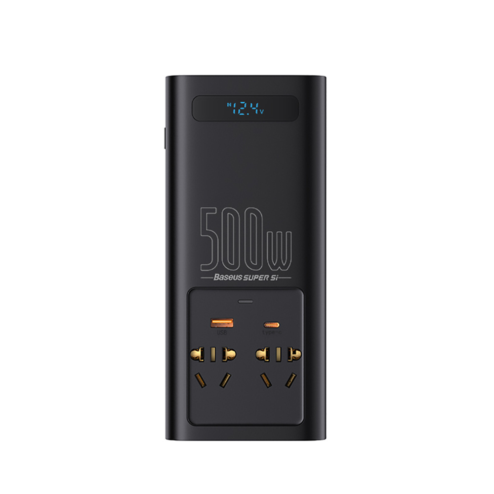 Автомобильное зарядное устройство Baseus Super Si Power Inverter 500W (220V CN/EU) USB Type-C ...