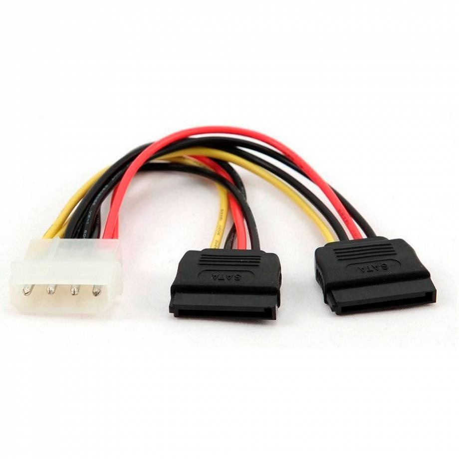 кабель питания Molex 4 Pin 2 Sata 15 Pin молекс сата купить с