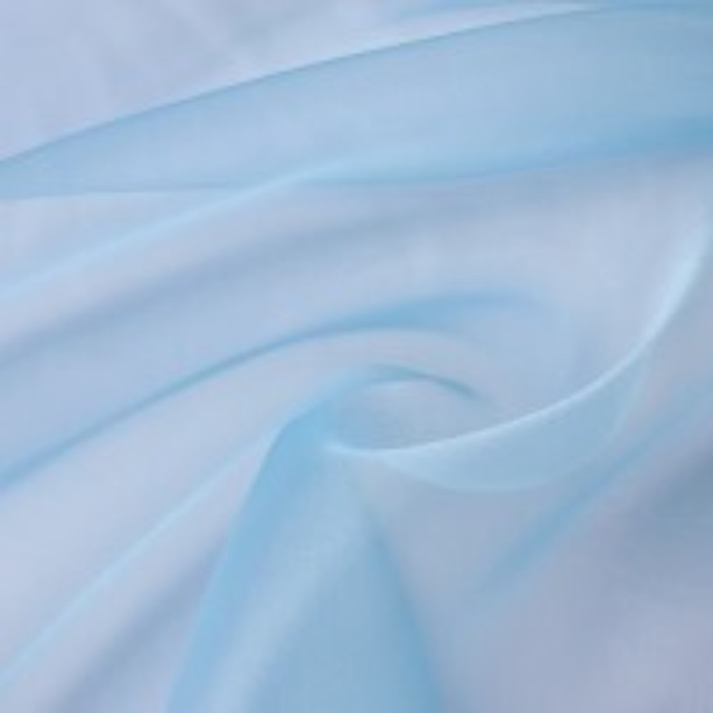 Ткань для шитья Органза плательная - цвет голубой от 1 метра ширина 150 ...