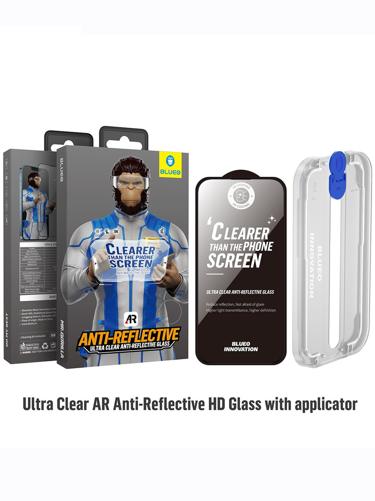 Защитное стекло BlueO AR Anti-reflective на Apple iPhone 14 Pro Max ...