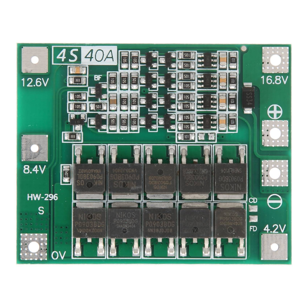 4S 40A Литий-ионная литиевая батарея 18650 Зарядное устройство Pcb Bms ...