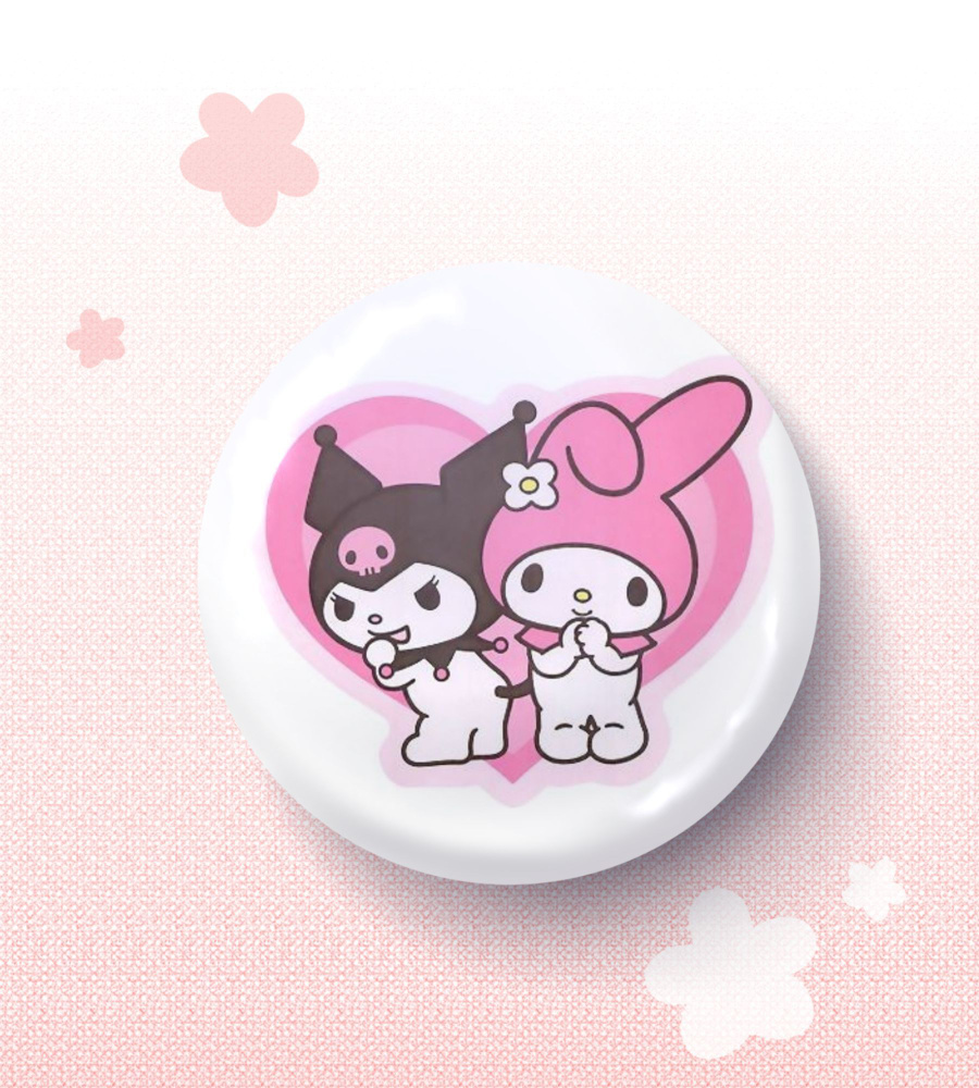 Значок аниме Хэллоу Китти ( Hello Kitty ) 44 мм / значки на рюкзак ...