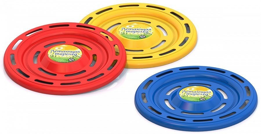Летающая тарелка фрисби, диск для подвижных игр, набор из 3-х штук ...