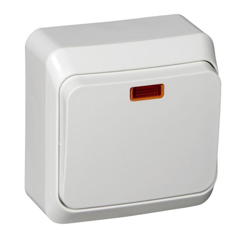 Переключатель проходной 1-кл. ОП Этюд 10А IP20 с подсветкой бел. SE ...