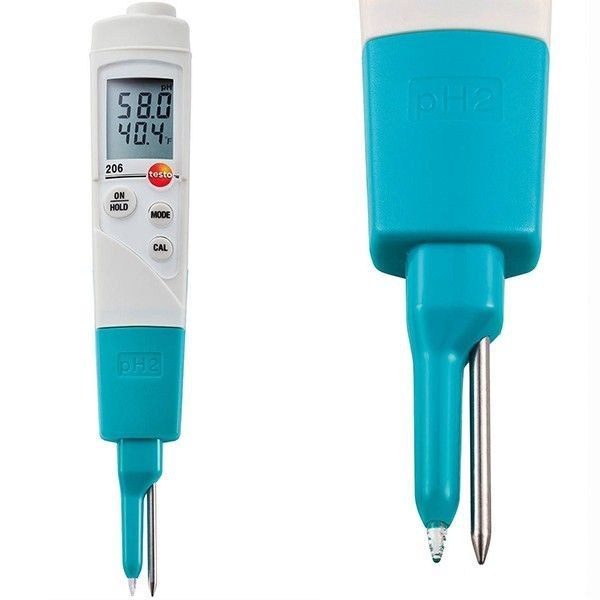 pH метр Testo 206 pH1 с электродом для измерения в полутвердых средах ...