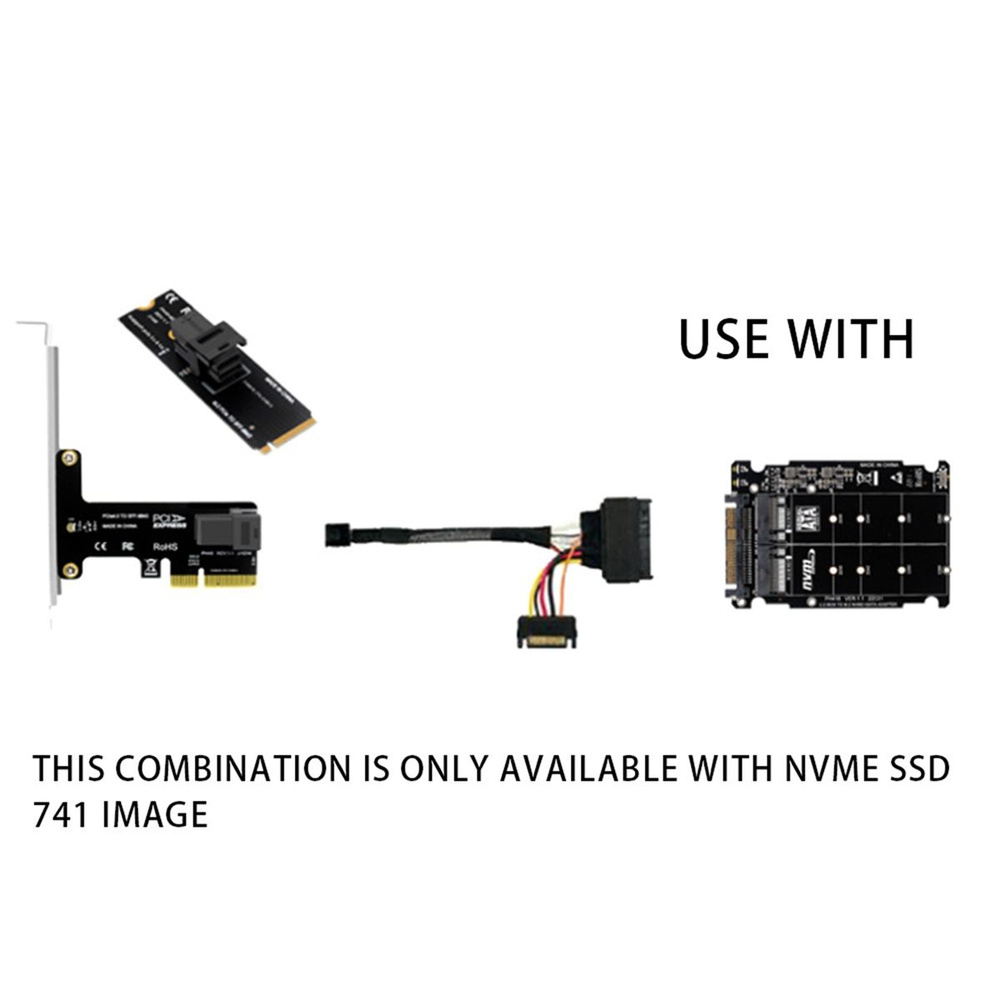 2X M.2 SSD-адаптер U.2 2в1 NVMe и SATA-Bus NGFF PCI-E SFF-8639 PCIe M2 ...