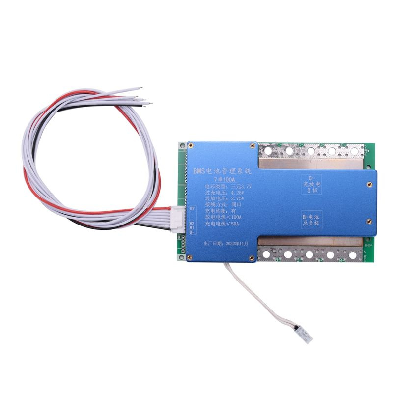 7S 24V 100A 18650 литиевая батарея, плата Bms Equalizer Pcb, защита от ...